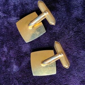 Accessories | Vintage Mens Cufflinks 1k Gold Plated Brutalist Brick ...